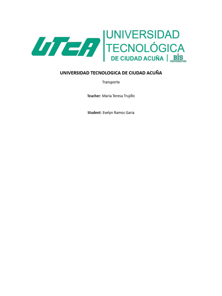 UNIVERSIDAD TECNOLOGICA DE CIUDAD ACUÑA | PDF | Transport | Sustainable ...