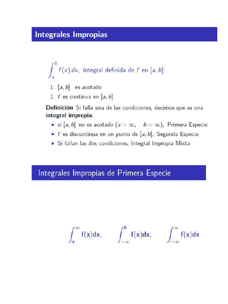Integrales Impropias | PDF