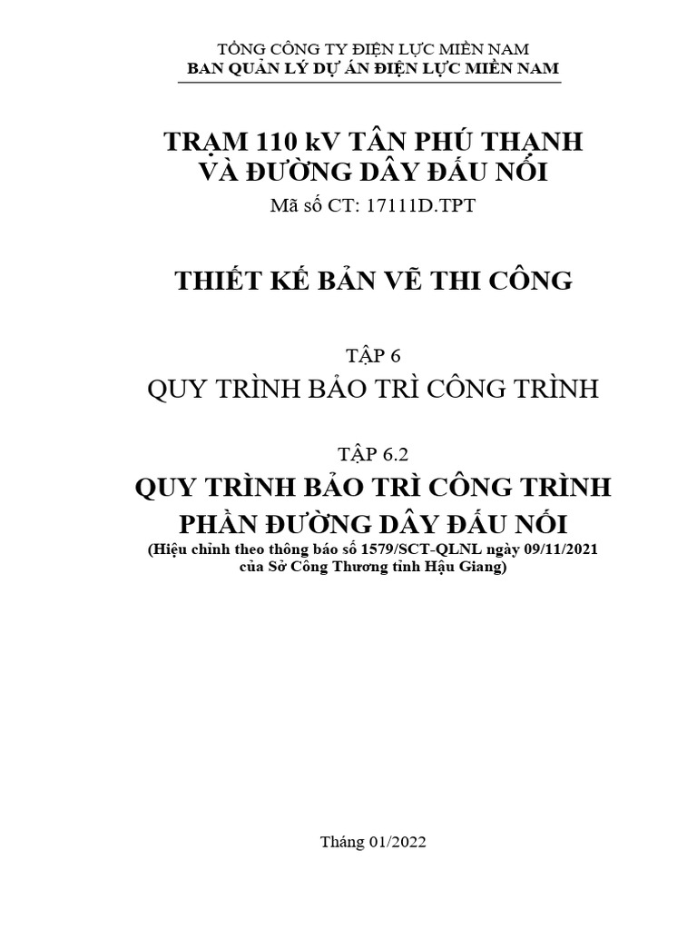 Tap 6.2 - Quy trinh bao tri cong trinh phan Duong day_Sign | PDF