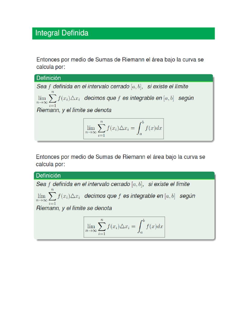 Integral Definida | PDF