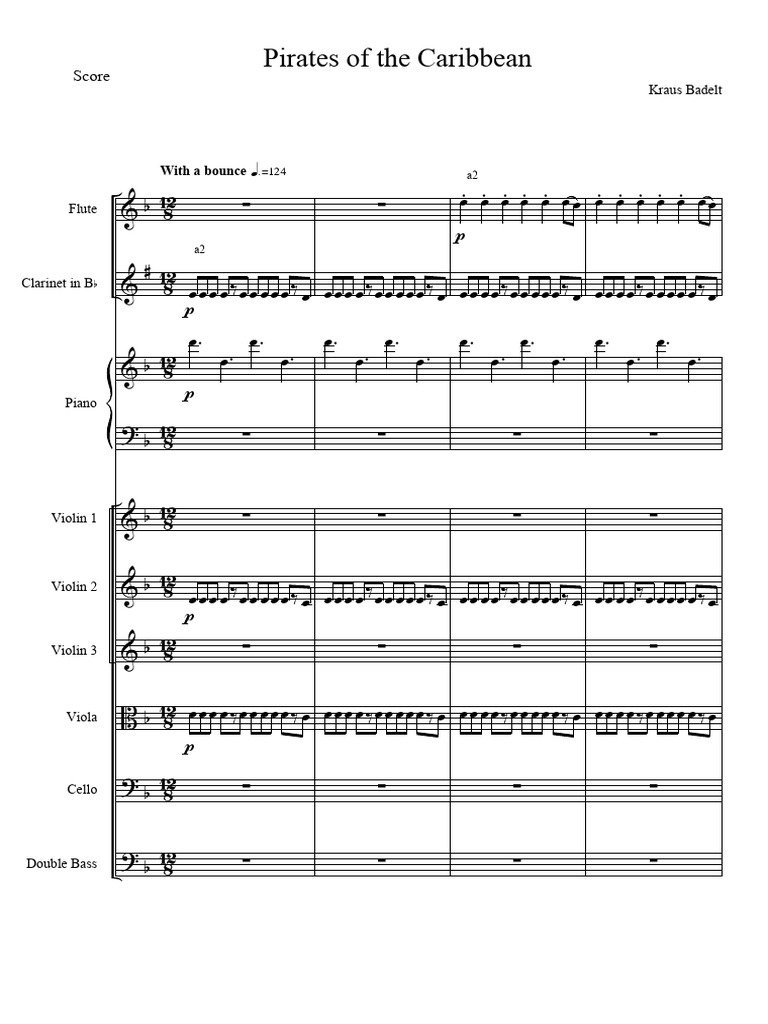 Pirates of The Caribbean | PDF | String Instruments | Compositions