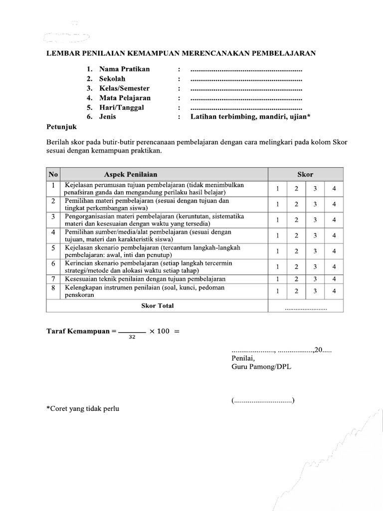 Lembar Penilaian Up Huhu - 241110 - 231413 | PDF