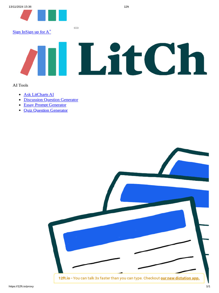 Essay Practice From Lit Charts | PDF