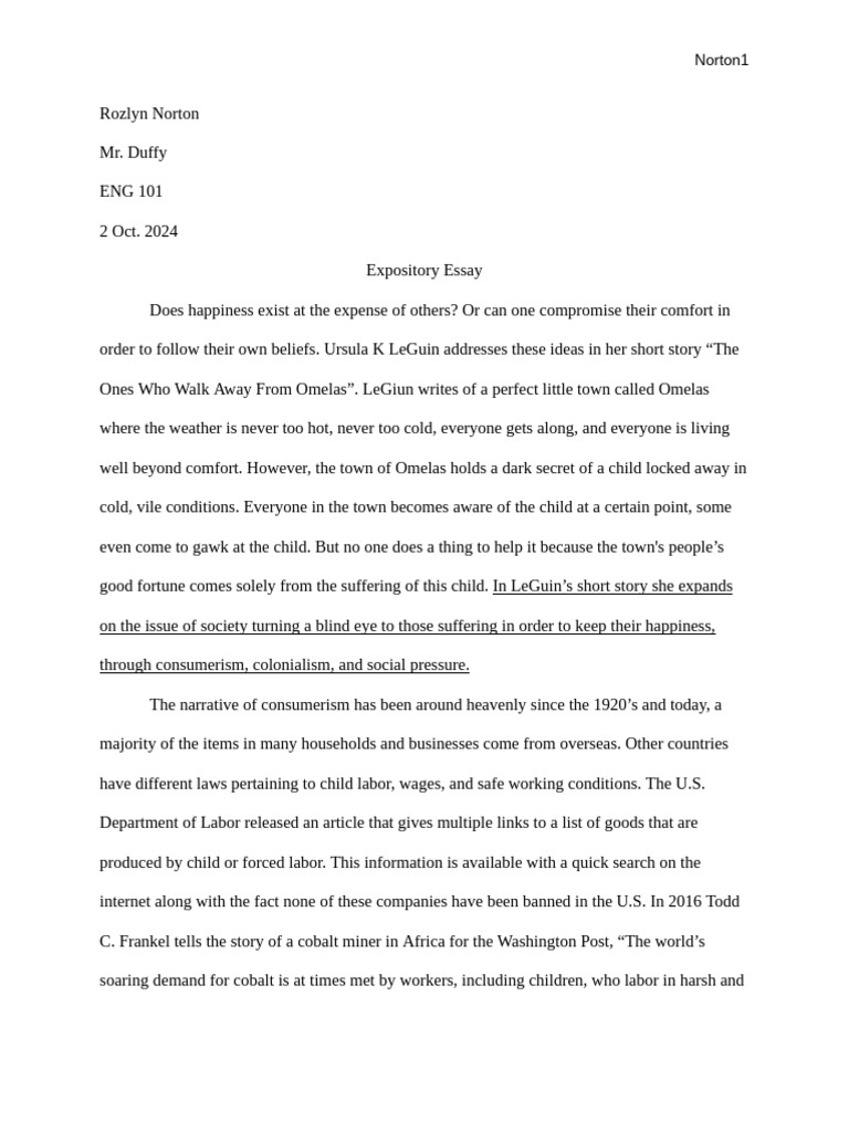 Expository Essay. Final Draft | PDF
