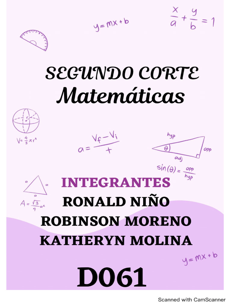 Trabajo Matemáticas Segundo Corte | PDF