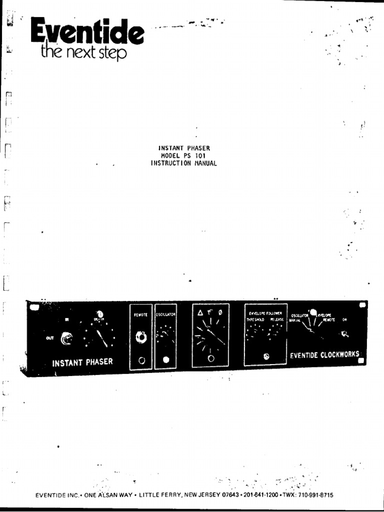 Eventide_PS101-Instant-Phaser | PDF