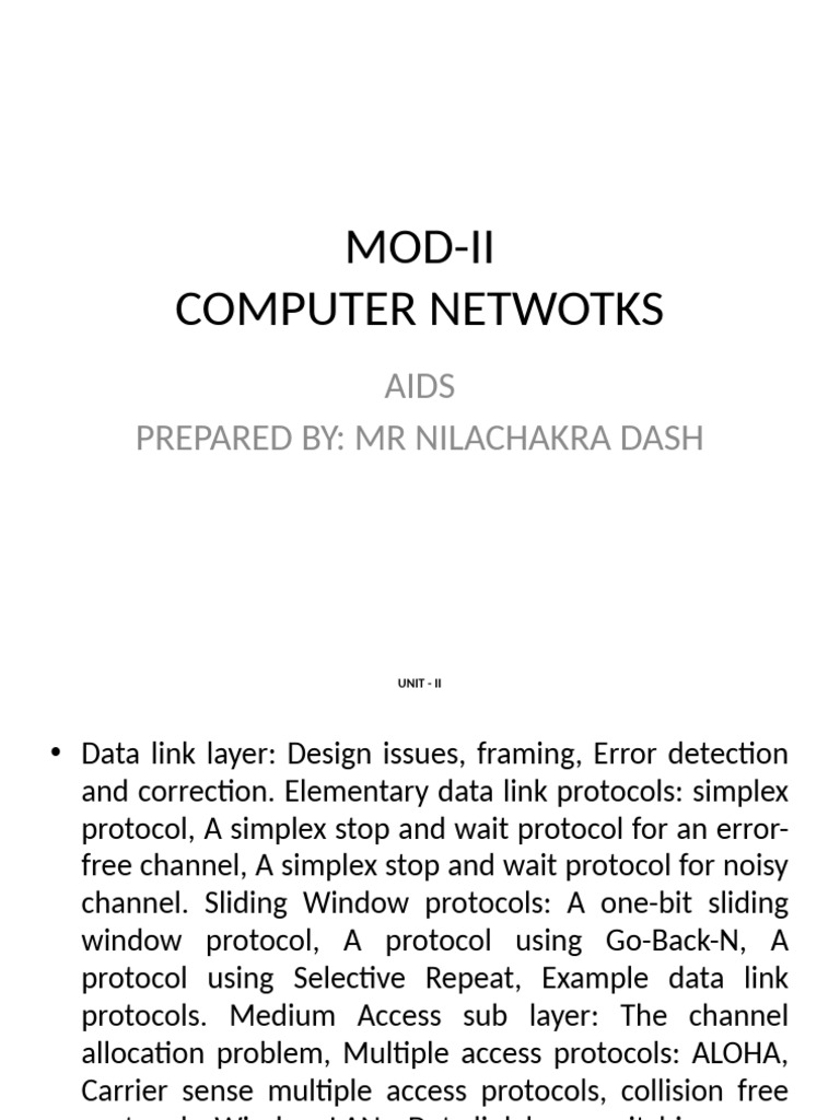 Mod II Datalink Layer | PDF | Computer Network | Network Switch