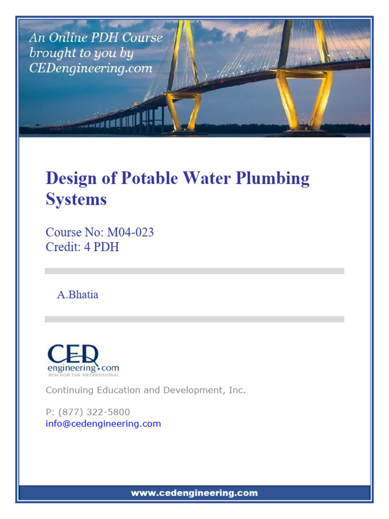 M04-023 - Design of Potable Water Plumbing Systems - US | PDF | Tap ...