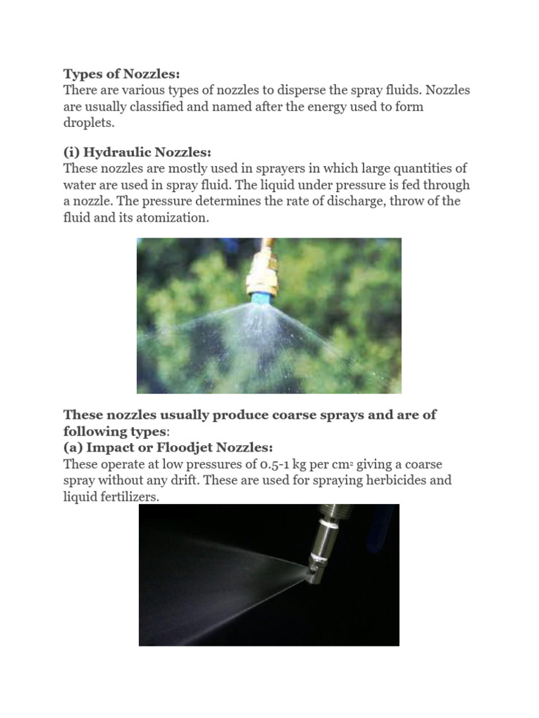 Types of Nozzles | PDF