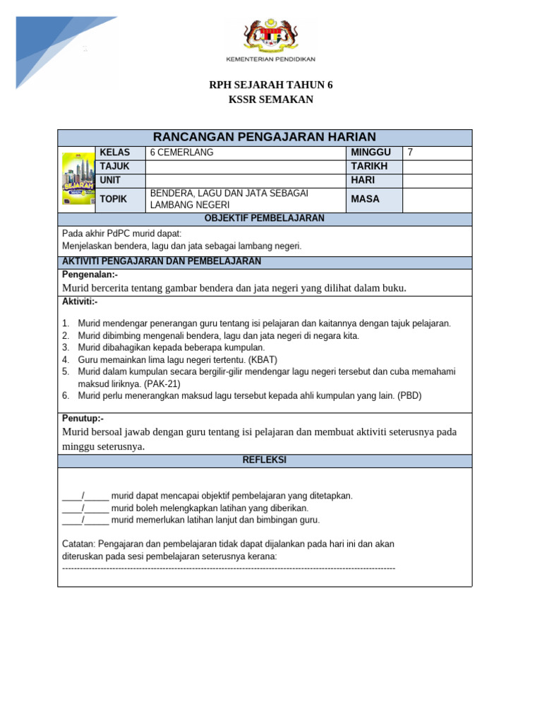 Rph Sej Thn 6 New (6) | PDF