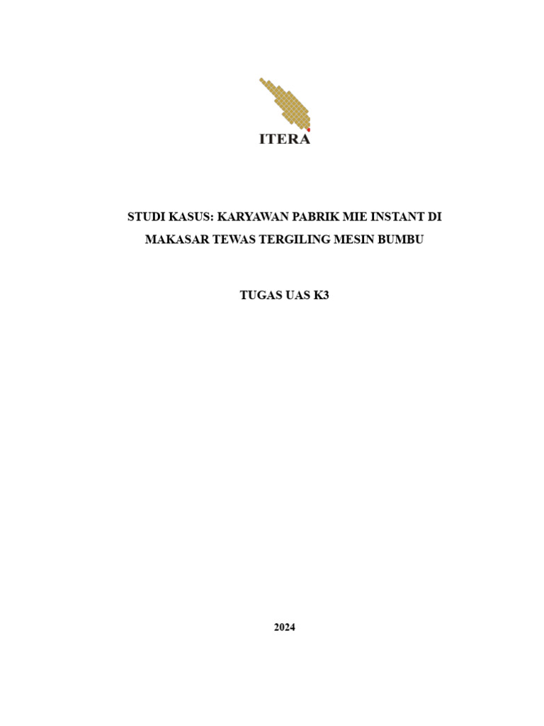 Tugas Uas K3 - Kelompok 3 Ra | PDF