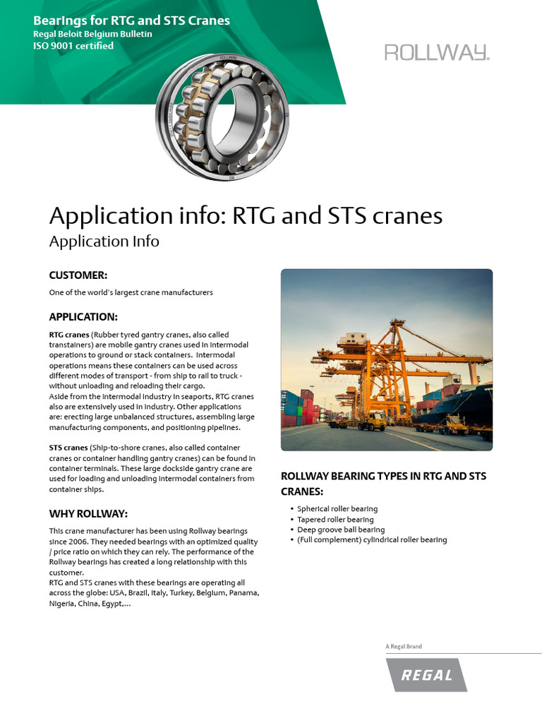 MCFB15011E 9952E Rollway Bulletin RTG and Sts Cranes | PDF | Crane ...