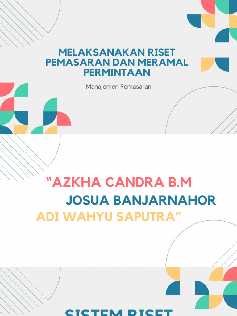 Kelompok 2 Melaksanakan Riset Pemasaran Dan Meramalkan Permintaan | PDF