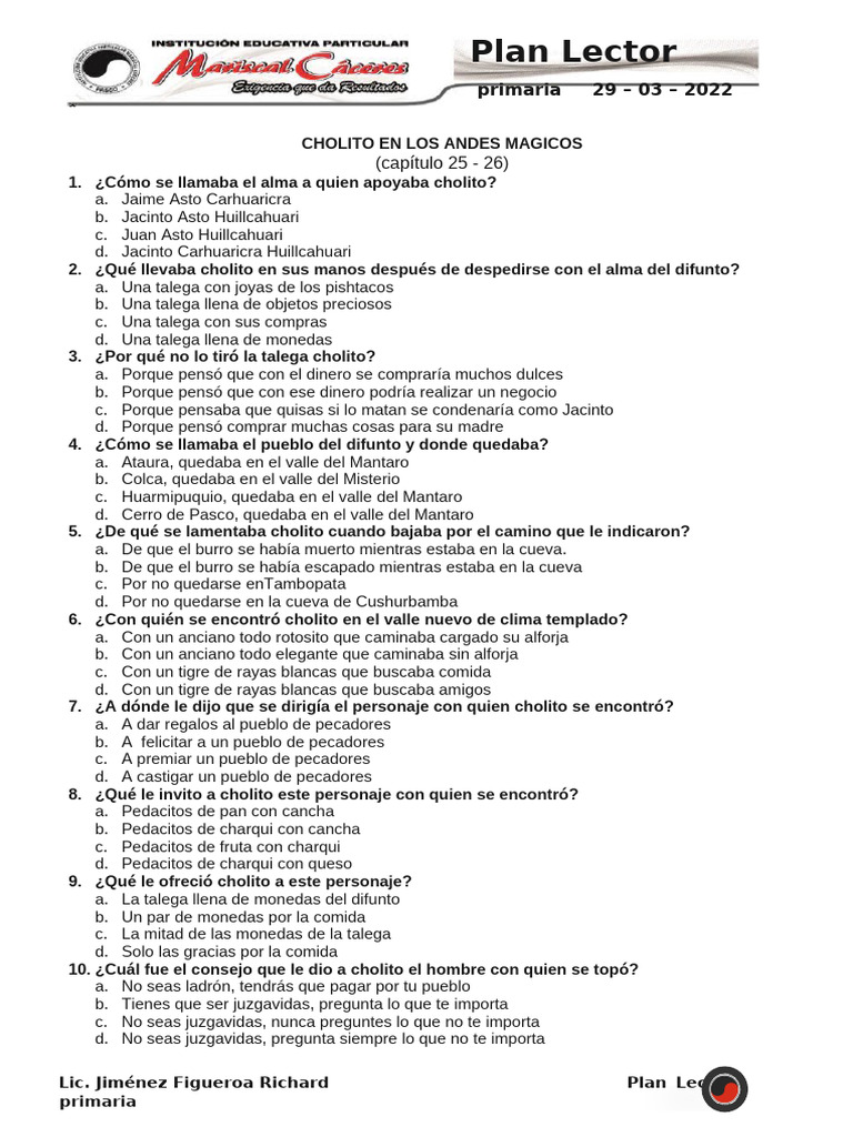 Lectura Capítulo 25 Y 26 | PDF