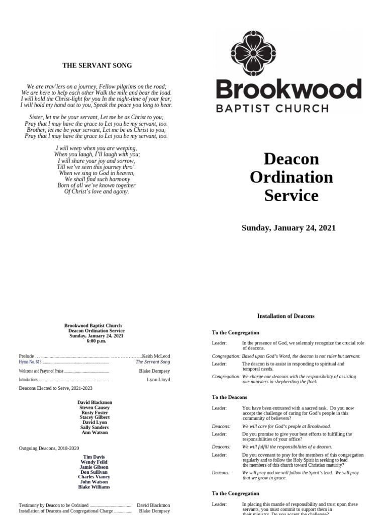 0e11446347 1611157484 Deacon Ordination Service Program 2021 2 | PDF ...