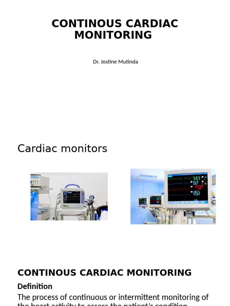 Continuous Cardiac Monitoring Guide | PDF | Heart | Monitoring (Medicine)