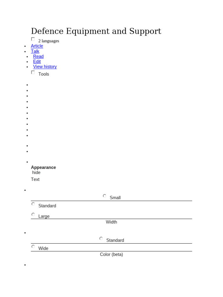Defence Equipment and Support | PDF