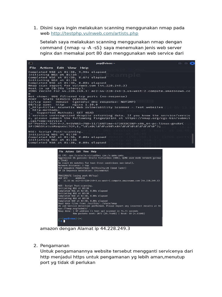 Disini Saya Ingin Melakukan Scanning Menggunakan Nmap Pada Web Http | PDF