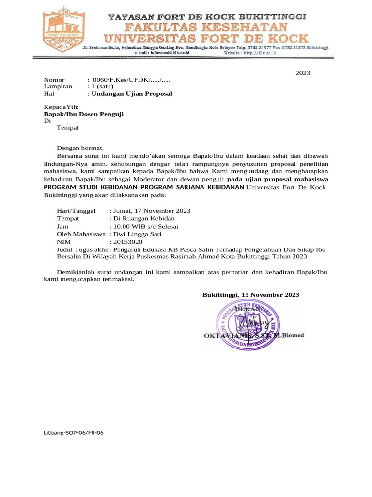FORM 5. Surat Undangan | PDF