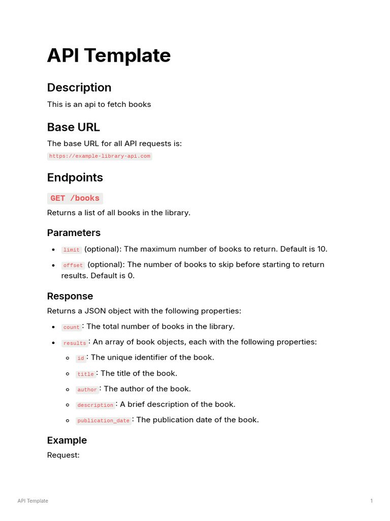 API Template | PDF | Web Development | Software