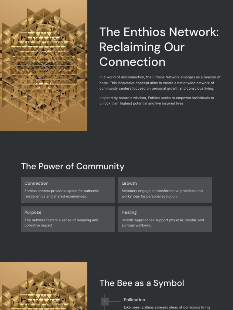 The Enthios Network Reclaiming Our Connection | PDF | Innovation ...