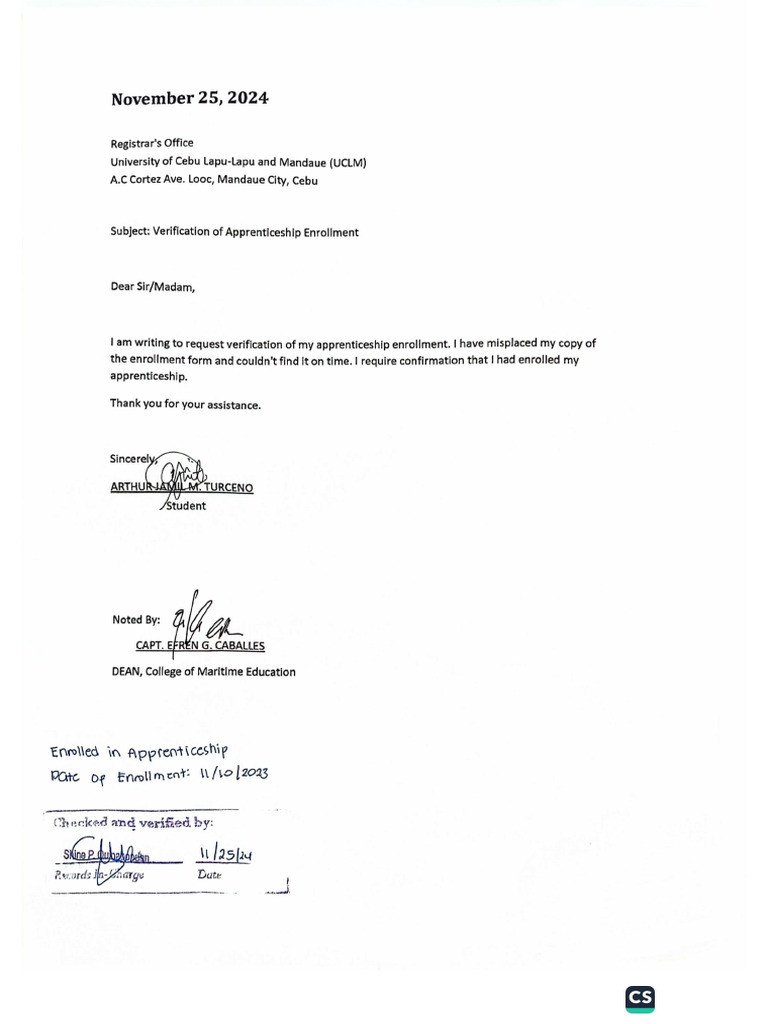 Apprenticeship Enrollment Form | PDF