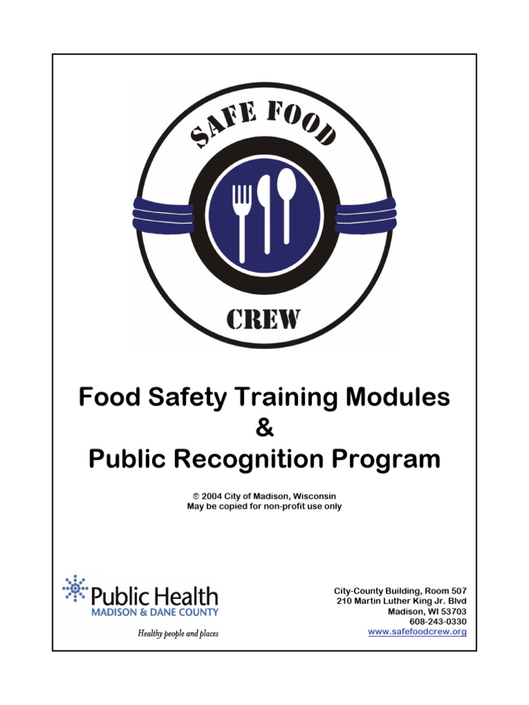 Food Safety Module | PDF | Hand Washing | Food Safety