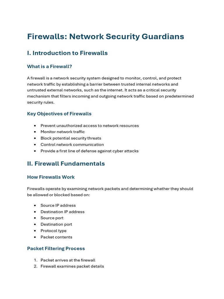 Document 34 | PDF | Firewall (Computing) | Computer Network