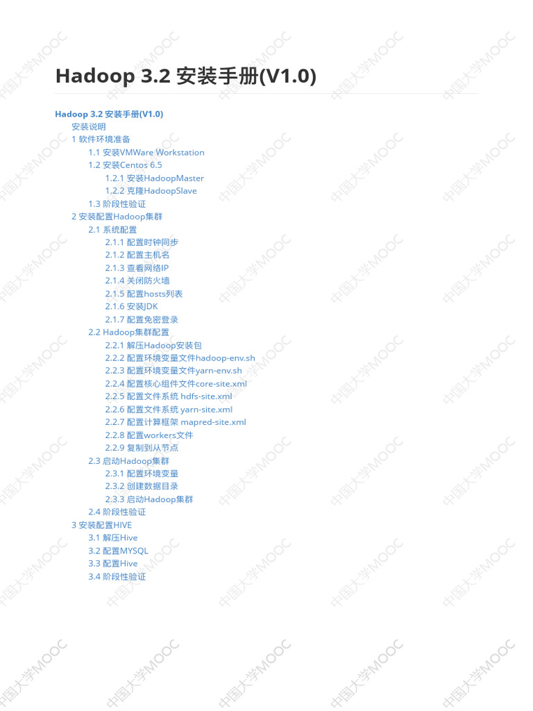 Hadoop3 2安装手册 (V1 0) | PDF