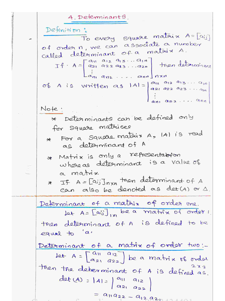 CBSE 4.DETERMINANTS - Watermark (1) - Watermark | PDF