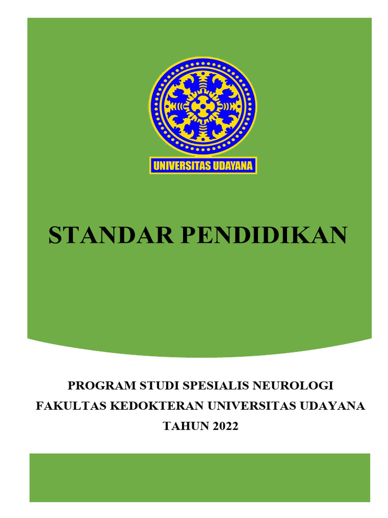 Standar Pendidikan Prodi Neurologi Udayana | PDF