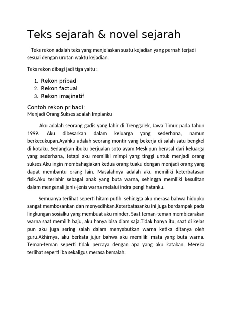 Jenis-jenis Teks Rekon | PDF