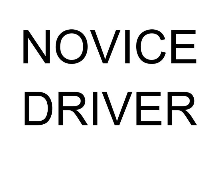 Novice Driver | PDF