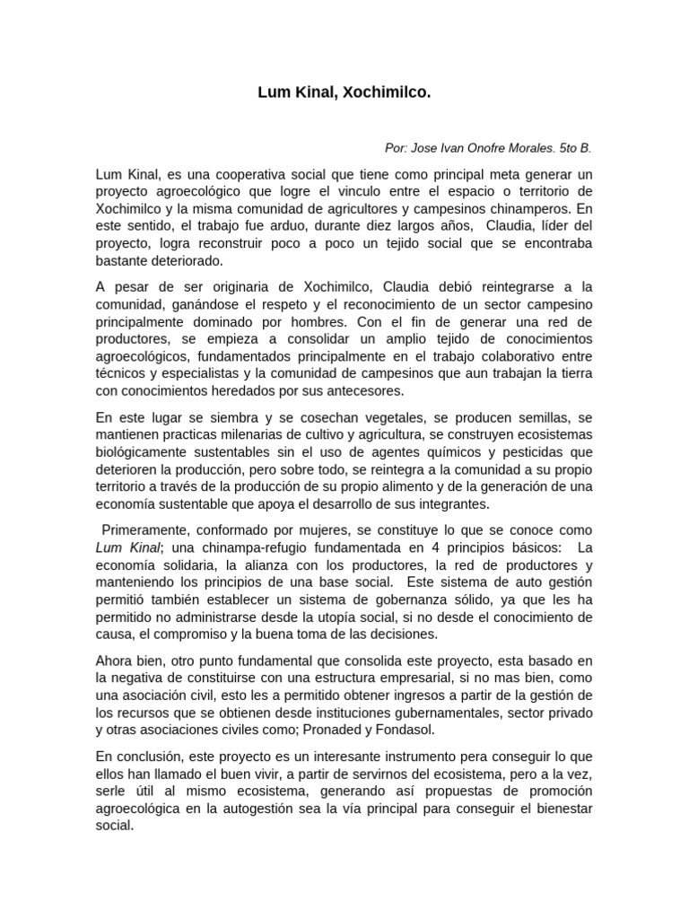 Lum Kinal | PDF | Agricultura | Campesino Lum Kinal | PDF | Agricultura | Campesino