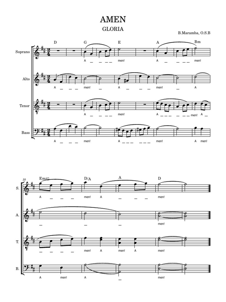 Gloria Maramba Music Sheet | PDF