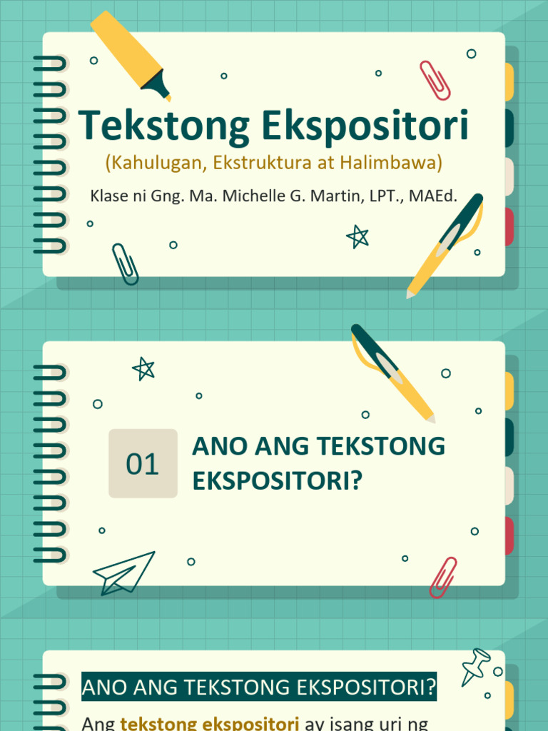 FIL7 Q2 Tekstong Ekspositori | PDF