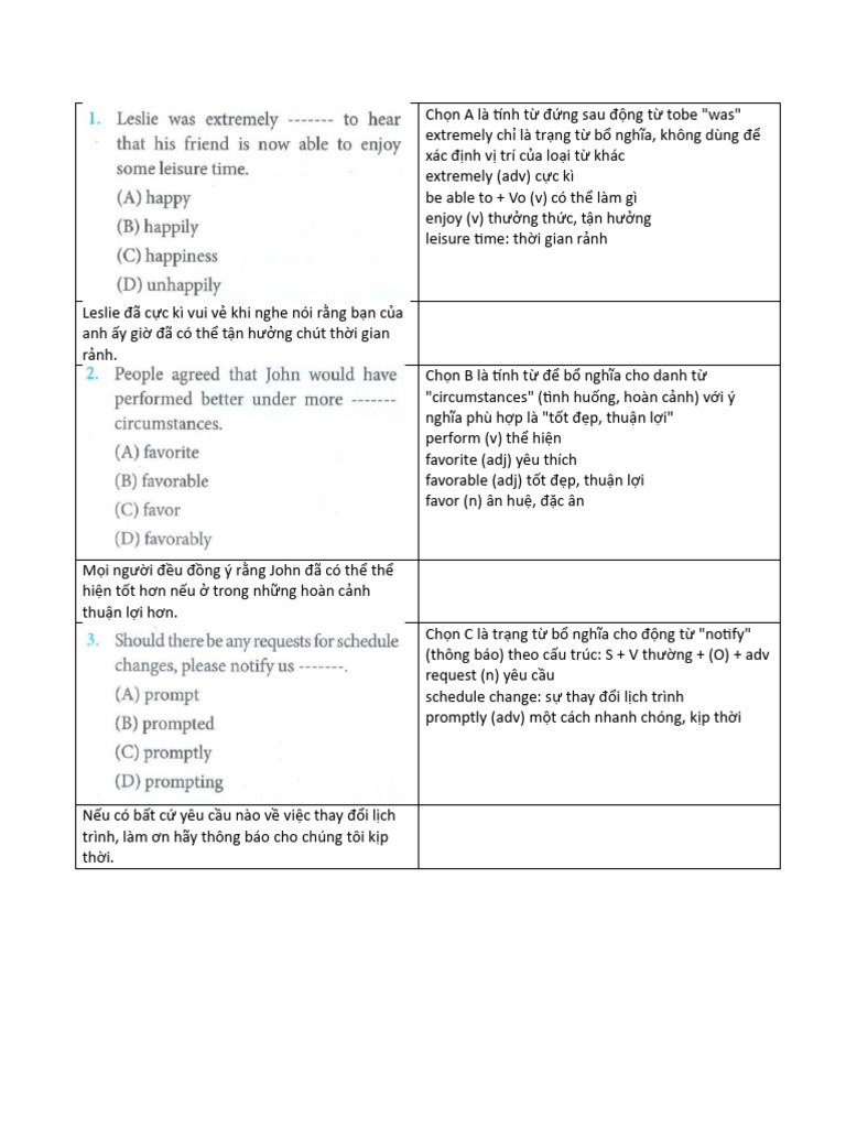 Key Adjectives and Adverbs | PDF