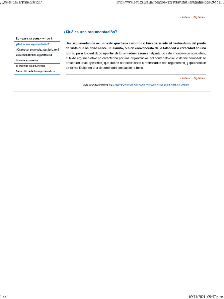 ¿Qué Es Una Argumentación | PDF