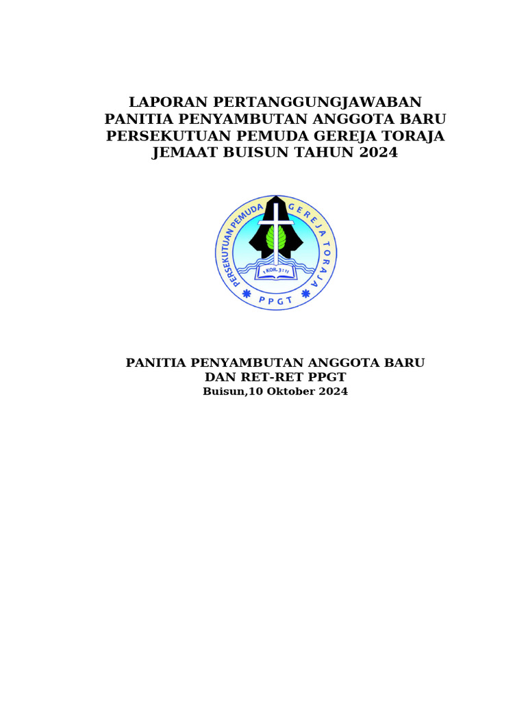 Laporan Pertanggungjawaban Panitia Pab | PDF
