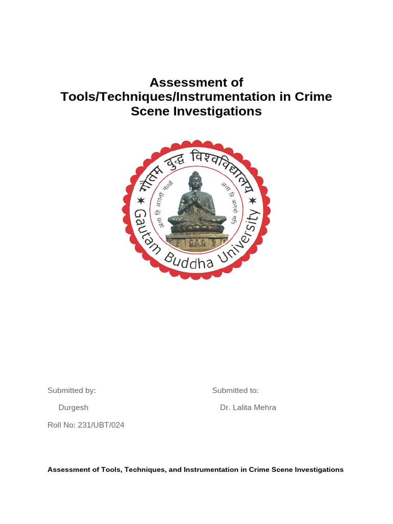 Assignment Forensic Science by Durgesh | PDF | Forensic Science | Crime ...
