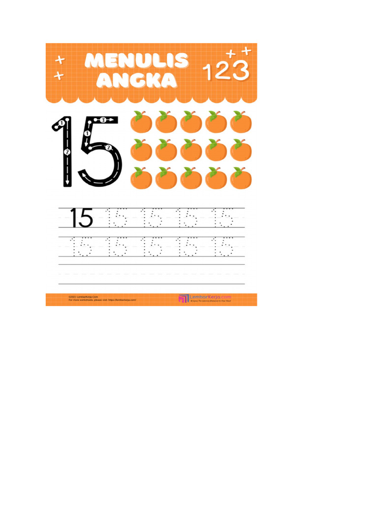 Menebalkan Angka 15 | PDF