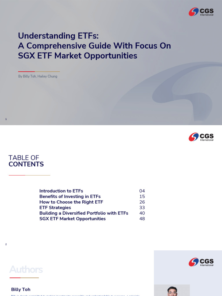 Understanding ETFs - A Comprehensive Guide - CGS MY | PDF | Exchange Traded Fund | Investment Fund