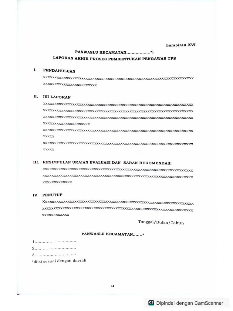 Susunan Penulisan Laporan Akhir Perekrutan PTPS | PDF