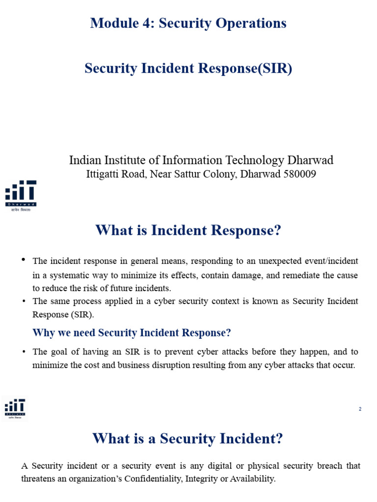 A.security Incident Response | PDF | Security | Computer Security