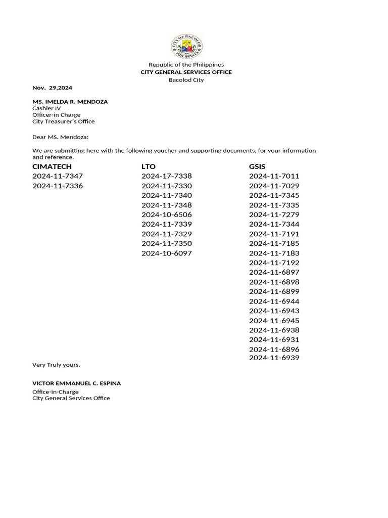 Gso Transmital | PDF