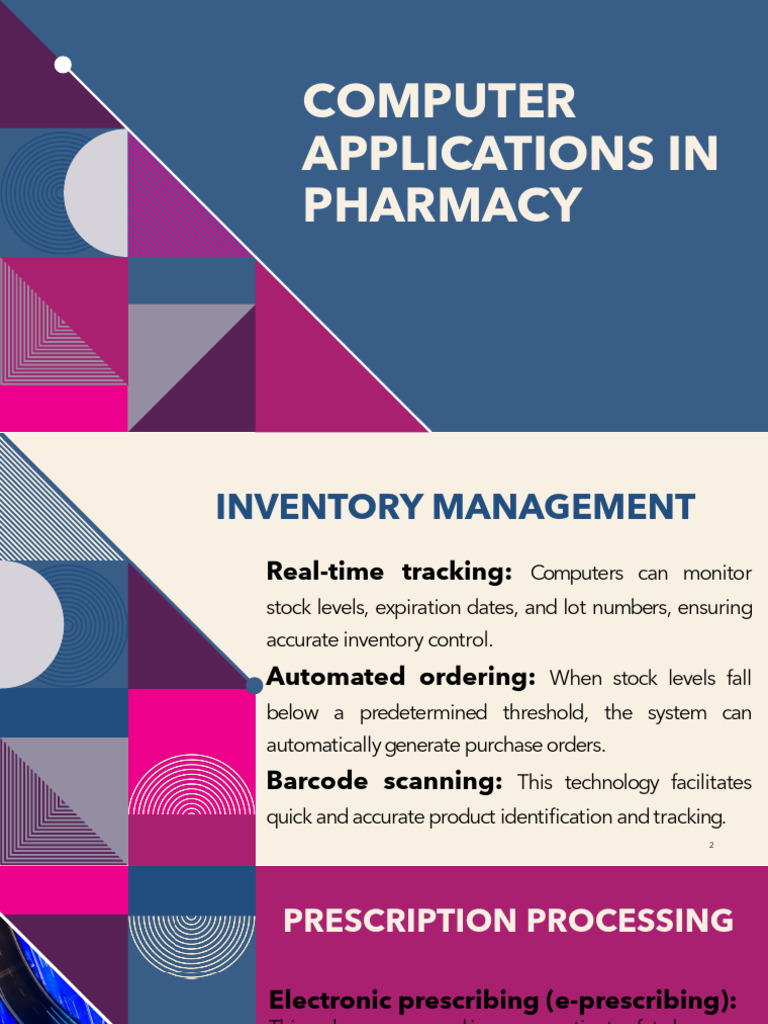 Computer Applications in Pharmacy - 110039 | PDF