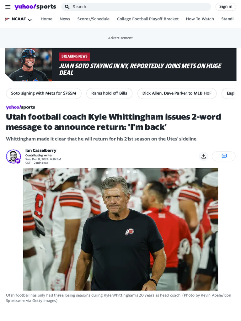 Utah Football Coach Kyle Whittingham Issues 2-Word | PDF | Ncaa Division I Fbs Football Teams ...