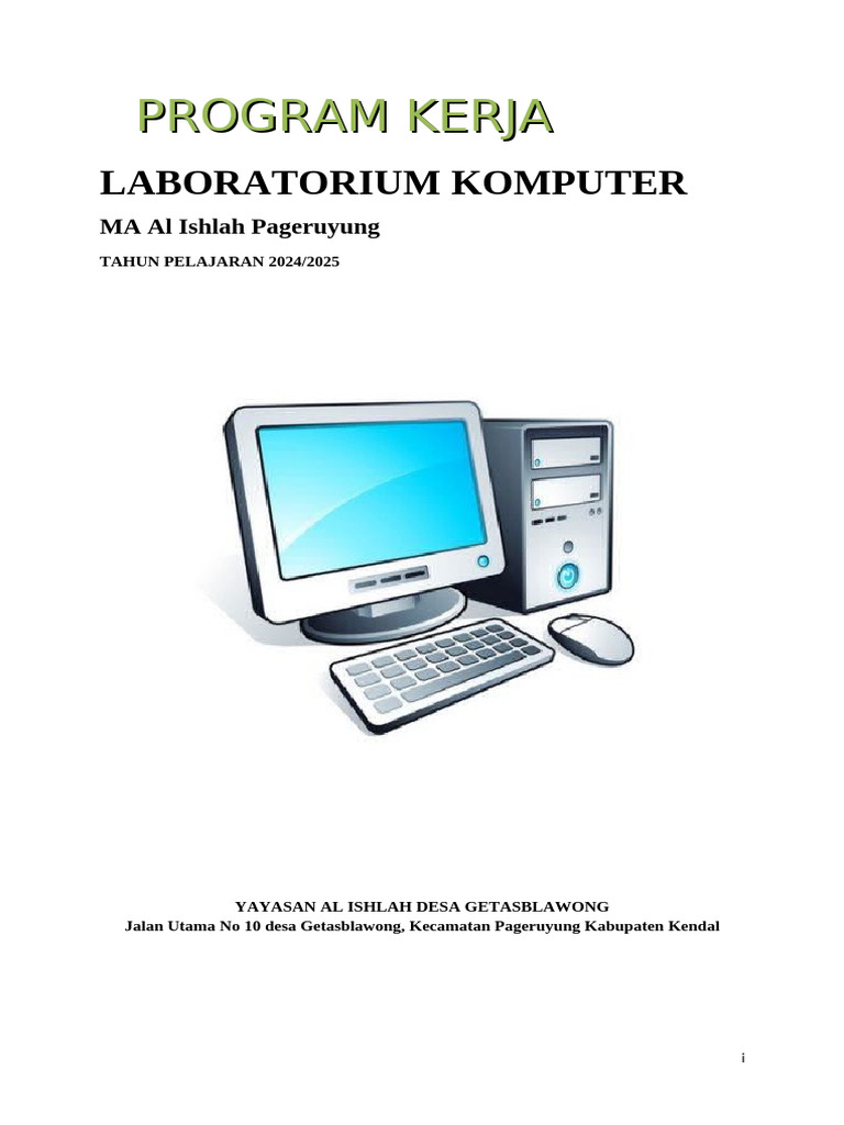 A.1.5.1.5 Program Kerja Laboratorium Komputer Ma Al Ishlah | PDF