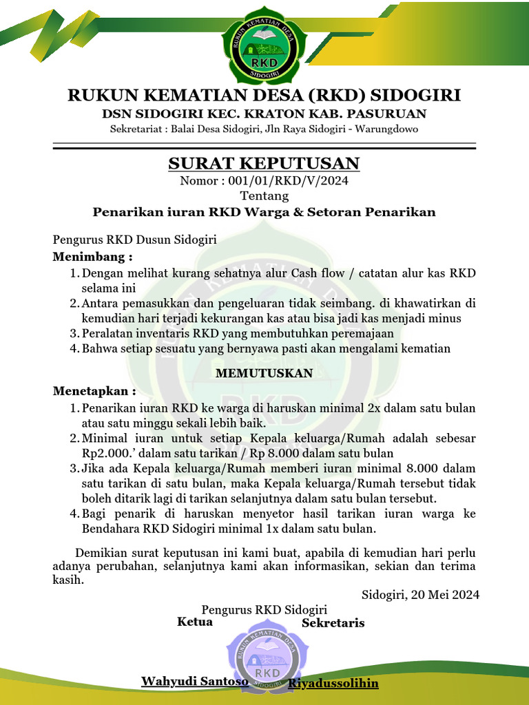 RUKUN KEMATIAN DESA | PDF