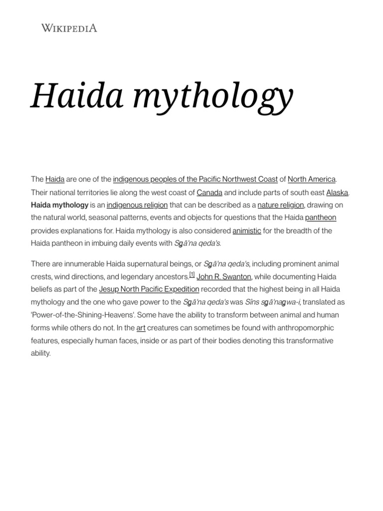 Haida Mythology | PDF